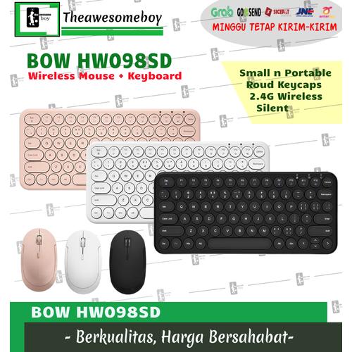 Jual BOW Wireless Silent Mouse Keyboard Ultra-thin Portable Tablet ...