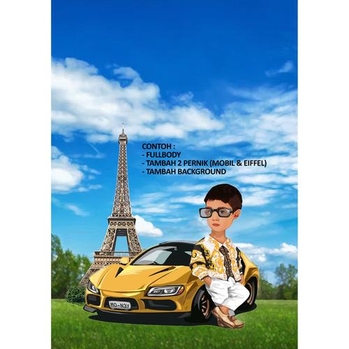 Jual Karikatur Digital Sketsa (Tambahan Background) - Kab. Sleman ...