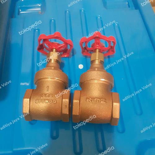Jual gate valve kitz 1" bronze 125s 200wog fig H 100% asli japan - Kab ...