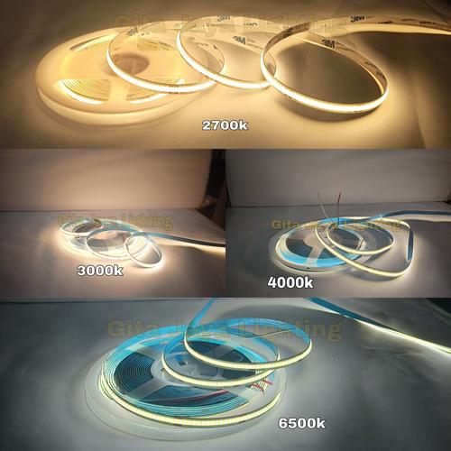 Jual LED strip light COB lampu strip 12 volt 320 led 12V lampu pita 5 ...