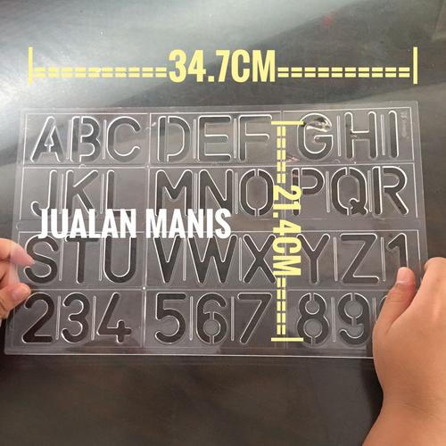 Jual Super Jumbo Alphabet Template Ruler Penggaris Cetak Huruf Besar ...