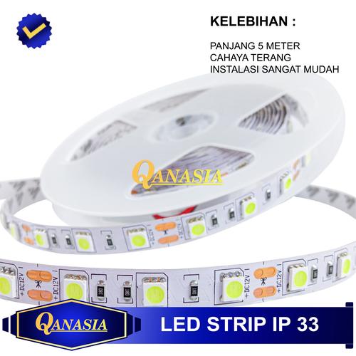 Jual Lampu LED Strip 12V 5 Meter 5M IP33 Indoor Dan IP44 Waterproof ...
