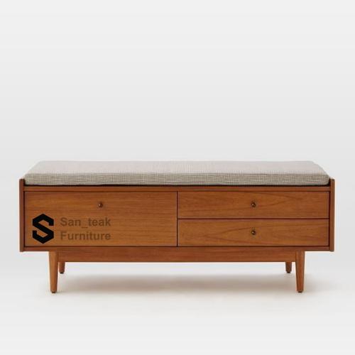 Jual bench sofa storage minimalis retro kayu jati bangku sofa laci jati ...