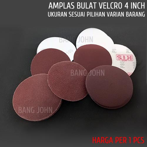 Jual AMPLAS BULAT VELCRO 4 INCH - AMPELAS BULAT 100MM -AMPLAS POLES ...