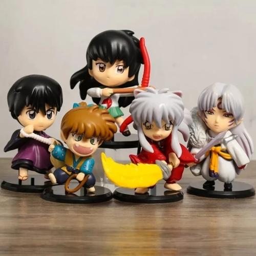 Jual Inuyasha sesshoumaru kagome higurashi miroko shippo figure set ...