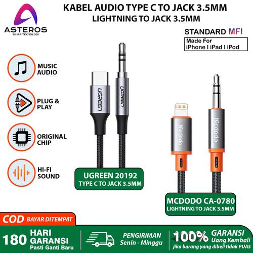Jual Kabel AUX Iphone / Type C To DC 3.5MM Male MCDODO Audio Stereo ...