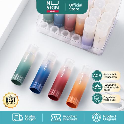 Jual Nusign Transparent Glue Stick Lem Kertas Transparan 8 15 21 gr ...