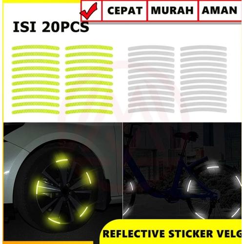Jual STIKER REFLEKTOR VELG MOBIL MOTOR - STICKER PEMANTUL CAHAYA GLOW ...