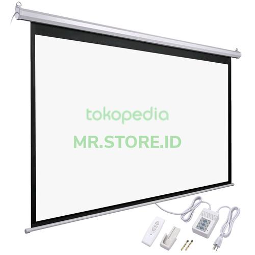 Jual Screen Projector 120" Motorized / Layar Proyektor Elektrik 120 ...