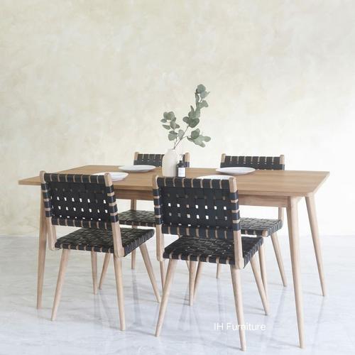 Jual set kursi meja makan minimalis modern, meja makan kayu jati 4 ...