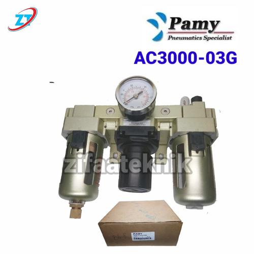 Jual Air Filter Regulator Lubricator FRL AC 3000-03 3/8" - Jakarta ...