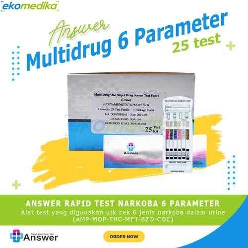 Jual Alat Tes Narkoba- 6 Answer Multi Drug of abuse Urine Test 6 ...