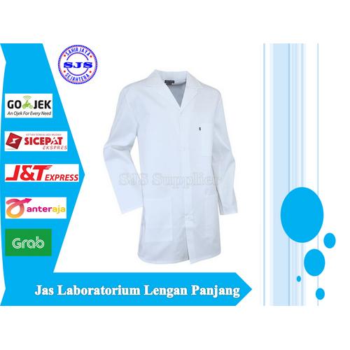 Jual Jas Laboratorium Lengan panjang Jaslab Dokter Bahan Kain Harga ...