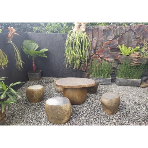Jual 3 set Meja batu alam + 15pcs kursi batu alam + ongkir ( pesanan ...