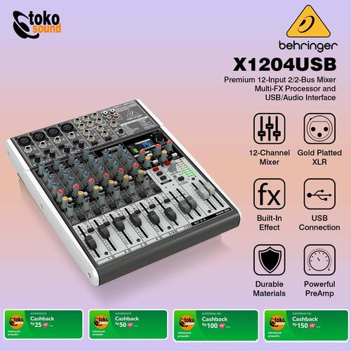 Jual Behringer Xenyx X1204USB Mixer with USB and Effects - Jakarta ...