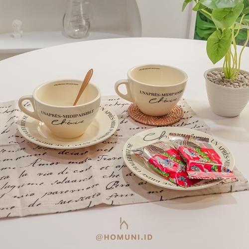 Jual Chevire Teacup Saucer Set Cangkir Piring Teh Susu Kopi Aesthetic ...