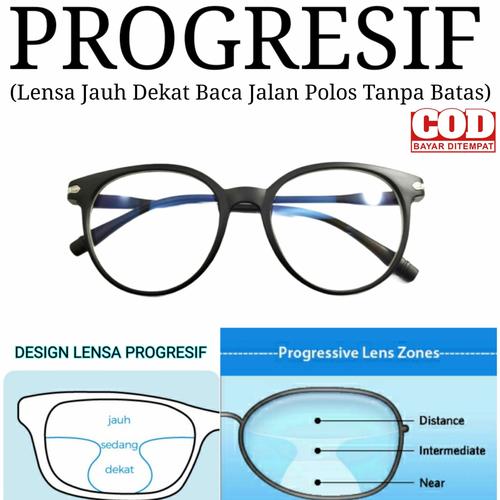 Jual Kacamata lensa progresif jauh dekat baca jalan gosok inden 7hari ...