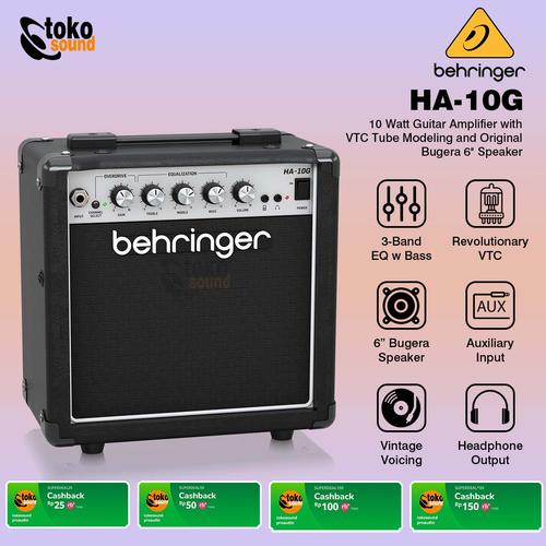 Jual Behringer HA10G HA-10G HA 10G - 10W 6 Inch Guitar Combo Amplifier ...