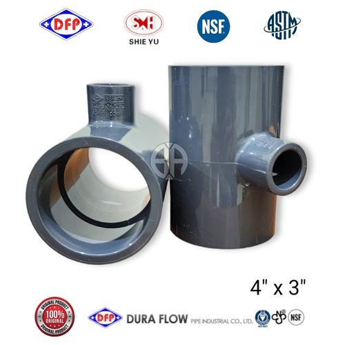 Jual Tee Reducer UPVC Sch 80 Size 4x3 Inch Socket ANSI DURA FLOW - Kota ...