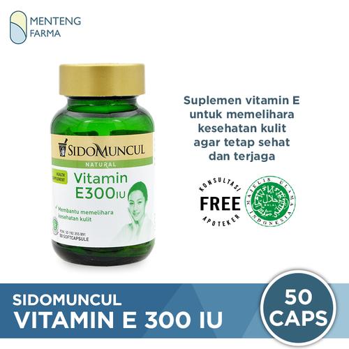 Jual Sido Muncul Natural Vitamin E 300 IU 50 Kapsul Lunak - Vit E 300 ...