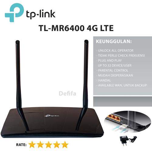 Jual Modem Router TP-Link tplink TL-MR6400 4G LTE 300 Mbps Wireless N ...
