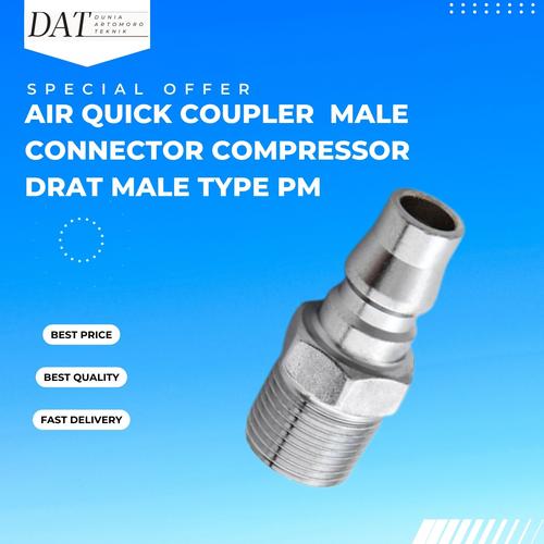Jual Air Quick Coupler Male Connector Compressor Drat Male Type PM - 1/ ...