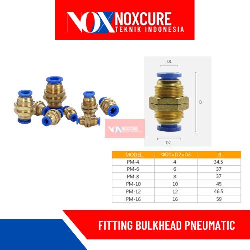 Jual Fitting push in pneumatic BULKHEAD MPM - 4MM - Jakarta Barat - Noxcure Teknik Indonesia ...
