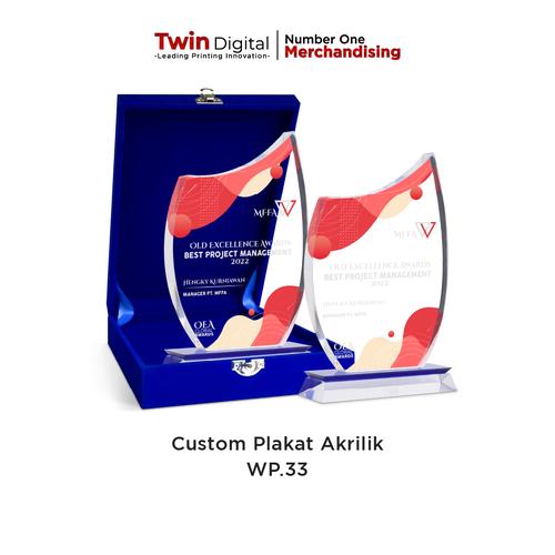 Jual Plakat Akrilik Premium Piagam Penghargaan Tropi Wisuda - Plakat WP ...