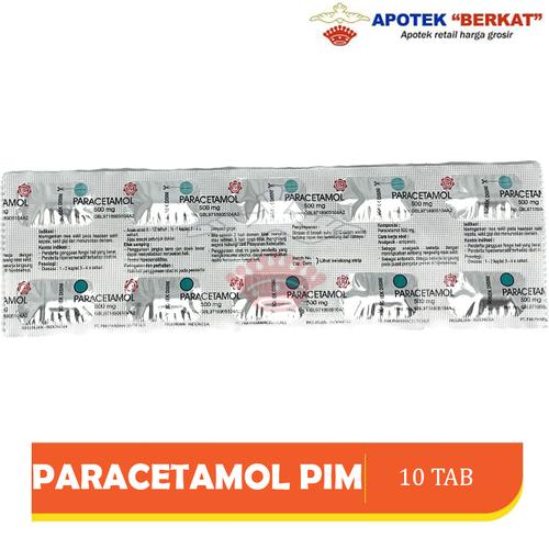 Jual PARACETAMOL PIM 500 MG STRIP 10 KAPLET / SAKIT KEPALA - Kab ...