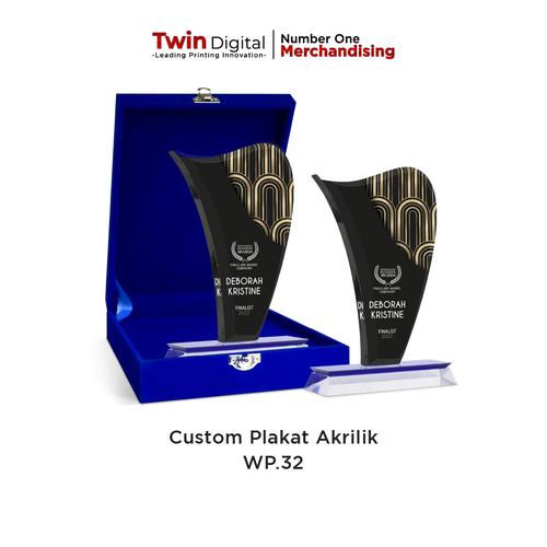 Jual Plakat Akrilik Premium Piagam Penghargaan Tropi Wisuda - Plakat WP ...