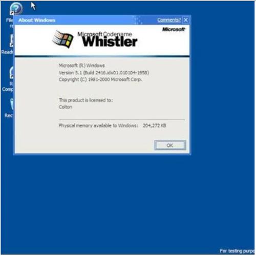 Jual Windows Whistler - Pre Release Windows XP Final Version - Kota ...