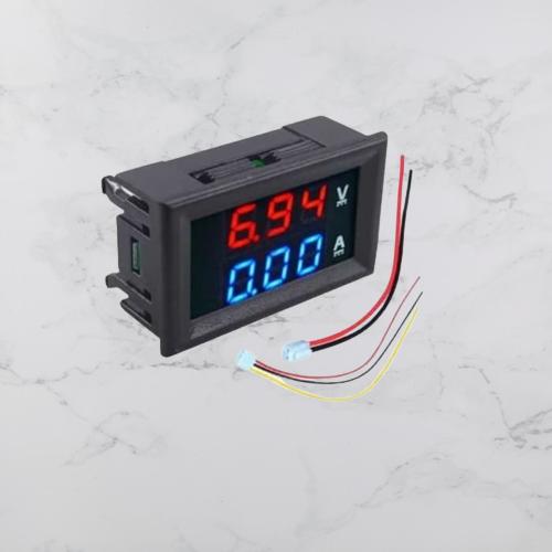 Jual Dual Voltmeter Ampermeter Amperemeter Digital 0-100V 10A Frame ...