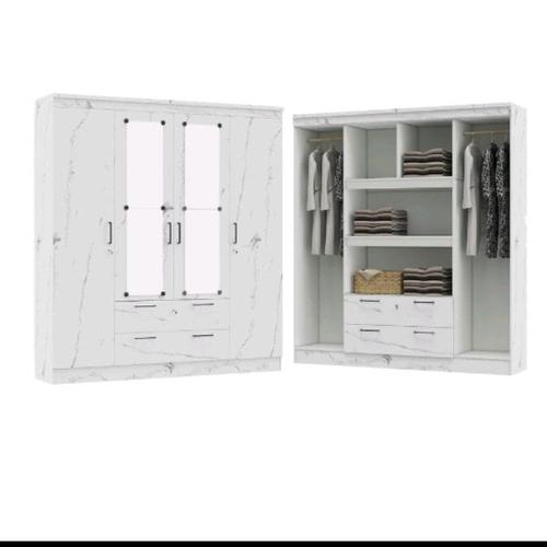 Jual lemari baju putih marble riley 4p - sonoma light - Kab. Sidoarjo ...