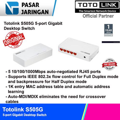 Jual Totolink S505G 5-port Gigabit Desktop Switch - Jakarta Pusat ...