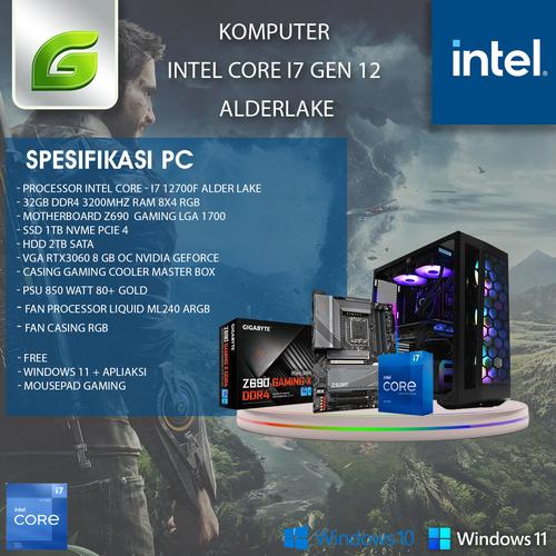 Jual komputer pc rakitan intel core i7 gen 12-vga rtx 3060-siap pakai ...