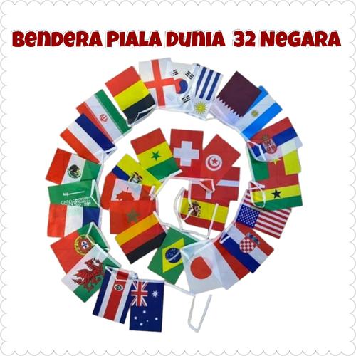 Jual Bendera Piala Dunia Renceng / Bendera World Cup 32 Negara ...