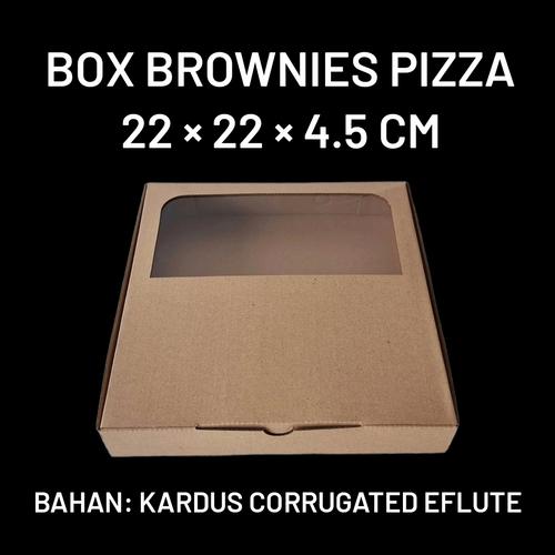 Promo DUS BOX PACKAGING HAMPERS SOUVENIR BROWNIES PIZZA JENDELA 22x22x4 ...