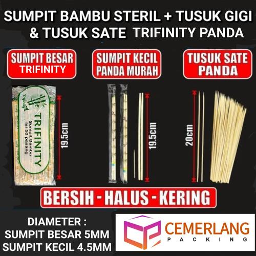 Jual SUMPIT BAMBU STERIL TUSUK GIGI 50 PCS / TUSUK SATE KOKI PANDA 500 ...