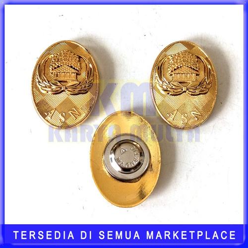 Jual Lencana Pin Pengait Magnet Logo Korpri ASN Bahan Logam Kuningan ...