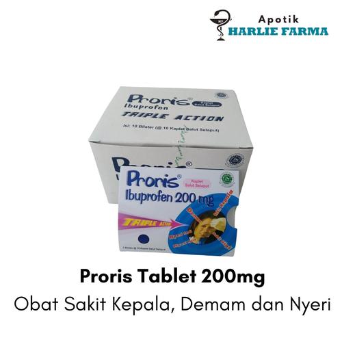 Jual Proris Ibuprofen 200mg Strip Isi 10 Tablet Kaplet Box - Strip (10s ...