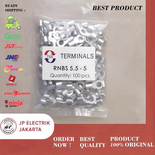 Jual Kabel Skun Ring 6mm M5/Cable Lugs/Skun Ring O RNBS 5.5 - 5 Polos ...
