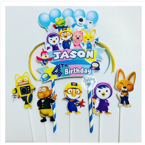 Jual Topper Cake Birthday Hiasan Kue Ulang Tahun - Pororo - Biru ...