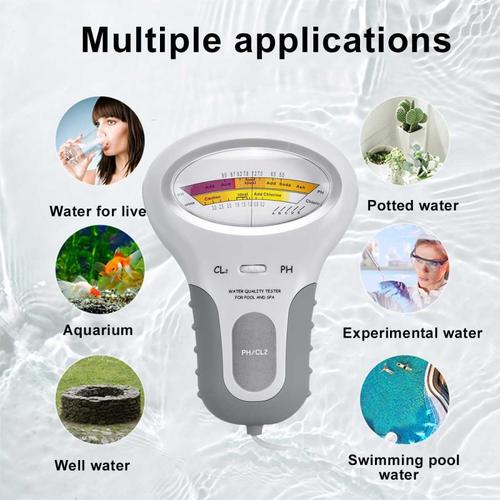 Jual Alat Cek Kualitas Air PH Chlorine Tester Kaporit Test CL2 Klorin ...