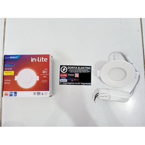 Jual In-Lite Lampu 3 Watt Plafon Downlight Panel Inbow INPS628R 3w ...