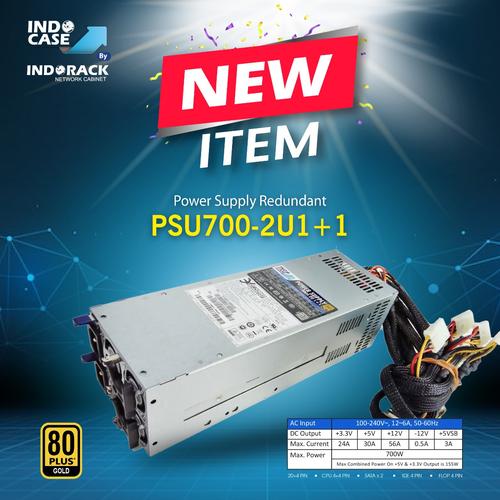 Jual POWER SUPPLY REDUNDANT INDOCASE 700WATT 2U 1+1 PURE 80+ GOLD PSU ...