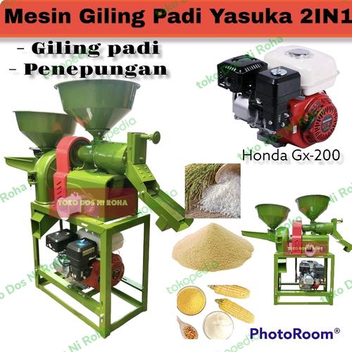 Jual Mesin Giling Padi Dan Penepung 2 Fungsi Komplit Mesin Honda Gx-200 ...