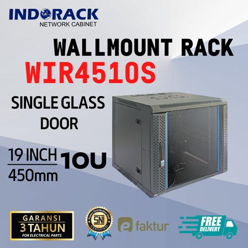 Jual Wallmount Rack INDORACK Glass Door Rak Server 10U Depth 450mm ...