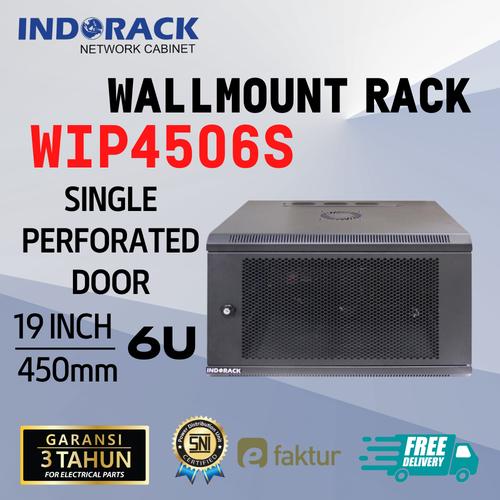 Jual Wallmount Rack INDORACK Perforated 6U Depth 450mm Rack Server ...