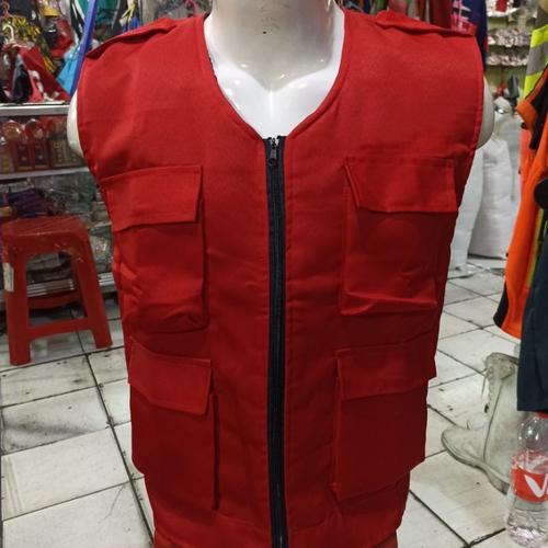 Jual rompi merah drill#rompi lapangan - L - Jakarta Pusat - aqila kania ...