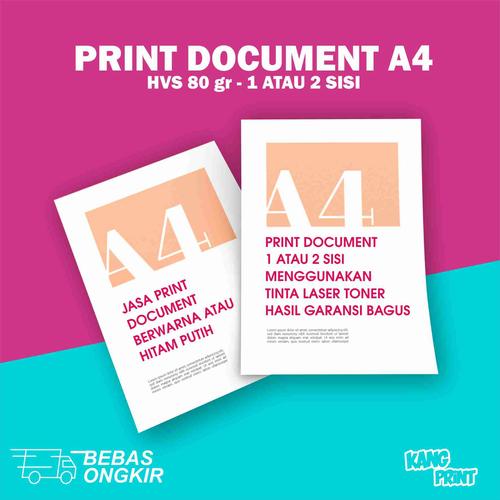 Jual Print Document,Buku Skripsi Makalah A4 - BERWARNA, 2 SISI - Kota ...